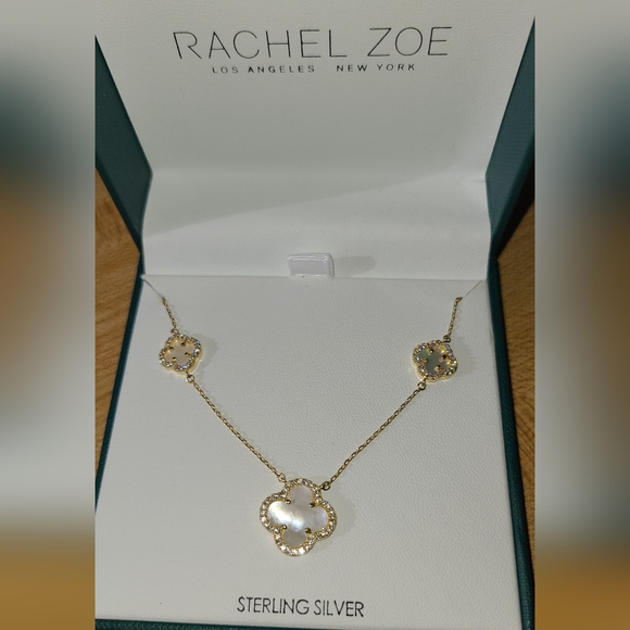 Rachel Zoe | Jewelry | Rachel Zoe Gold And Silver Necklace With Clover ...
